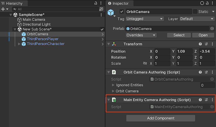 Third-person standard character setup | Character Controller | 1.3.12