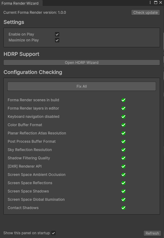 Get started with Forma Render | Unity Forma Render | 1.2.3