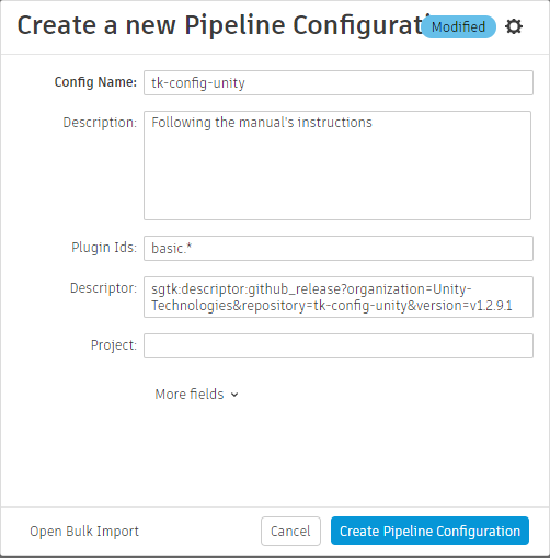 Shotgrid Configuration | Shotgrid for Unity | 1.1.0-exp.2