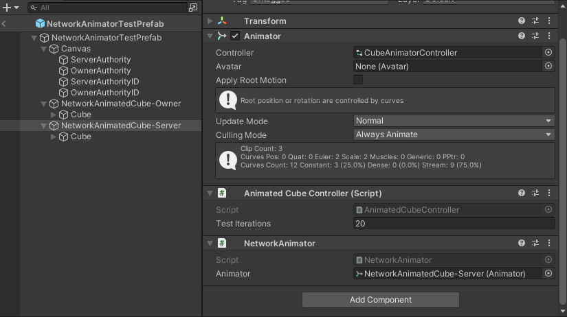 NetworkAnimator | Netcode for GameObjects | 1.15.0