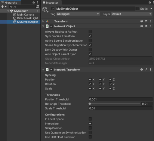 NetworkTransform | Netcode for GameObjects | 1.15.0