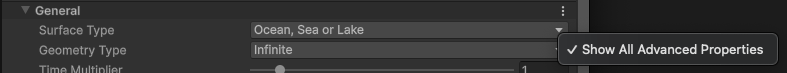 Advanced Properties | Scriptable Render Pipeline Core | 17.5.0