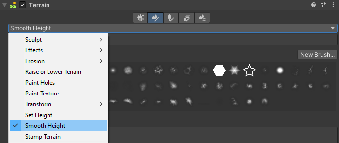 Smooth Height | Terrain Tools | 5.2.1