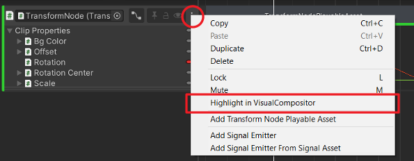 Timeline Integration | Visual Compositor | 0.17.4-preview