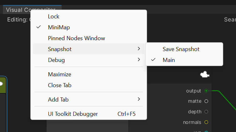 The Visual Compositor Window | Visual Compositor | 0.25.3-preview