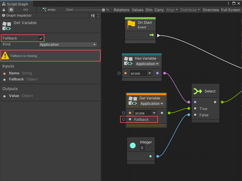 Variables Node Visual Scripting 1 7 8