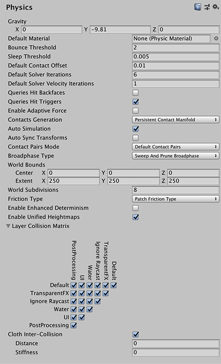 Physics Unity Manual