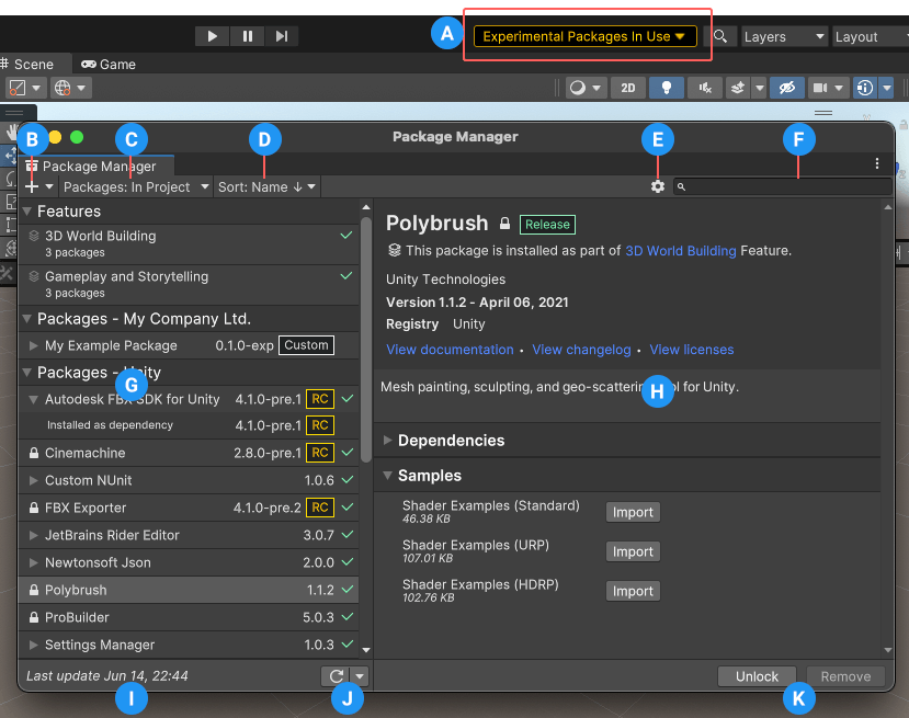 Package Manager Unity Package Manager Unity