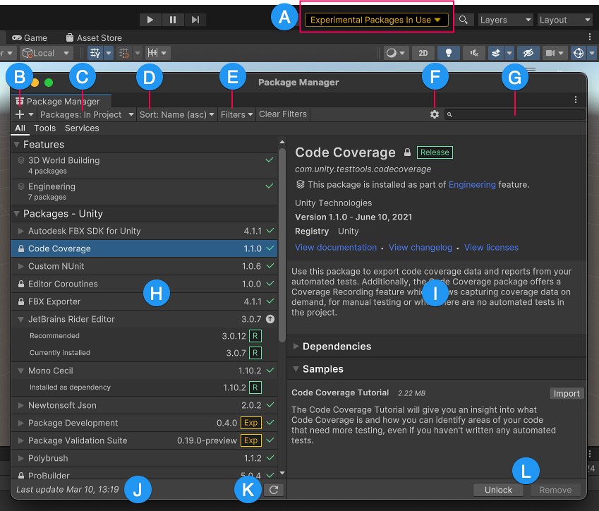 Package Manager Unity Package Manager Unity
