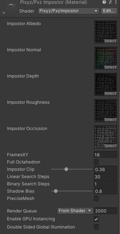 Create impostors | Pixyz Plugin for Unity | 3.0.6