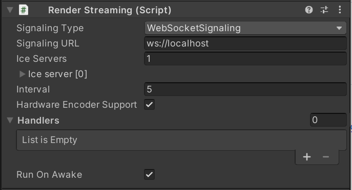 シーンの作成 | Unity Render Streaming | 3.1.0-exp.3