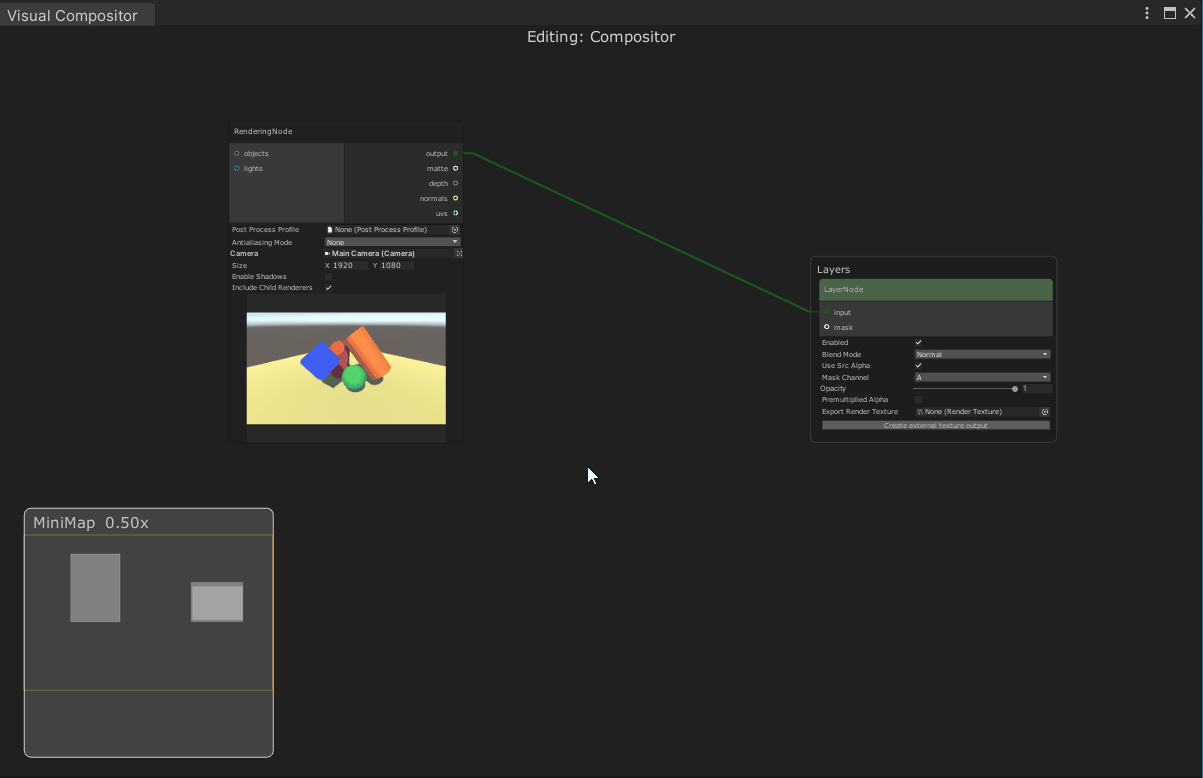 Visual Compositor ウィンドウ | Visual Compositor | 0.15.2-preview