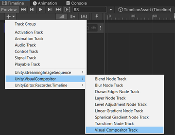 Timelineとの統合 | Visual Compositor | 0.28.1-preview