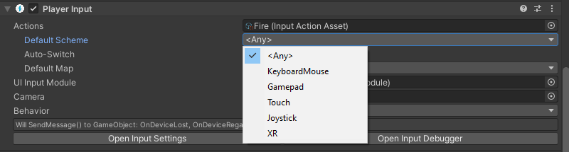 Input System を使用してプレイヤー入力を取得する | Visual Scripting | 1.8.0-pre.1