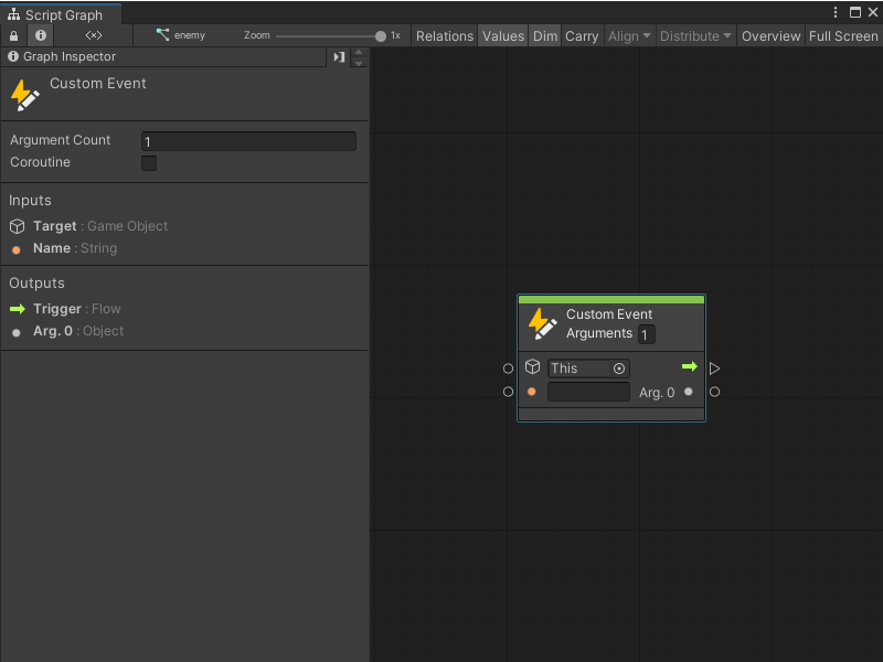 Event ノード | Visual Scripting | 1.8.0-pre.1