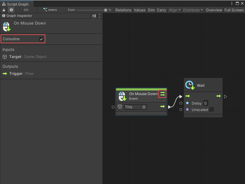 Time ノード | Visual Scripting | 1.8.0-pre.1