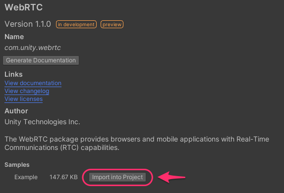 WebRTC | WebRTC | 2.2.0-preview