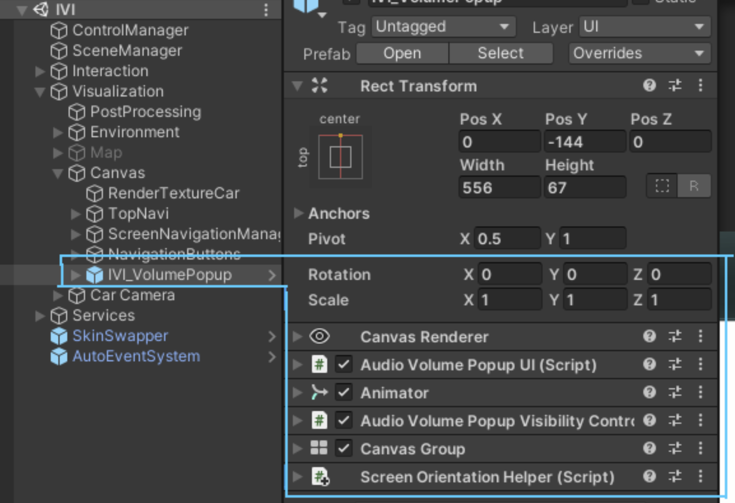 Volume Popup | Package Manager DocTools | 1.7.0-preview